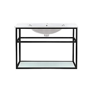 Swiss Madison Well Made Forever SM-BV556MB Pierre Wall Hung Vanity, Matte Black