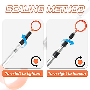 prowithlin Golf Ball Retriever, 15ft Aluminum Alloy Golf Ball Retriever Telescopic Golf Accessories Golf Gift