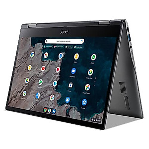 Acer Chromebook Spin 513 Convertible Laptop | Qualcomm Snapdragon 7c | 13.3" FHD IPS Touch Corning Gorilla Glass Display | 4GB LPDDR4X | 64GB eMMC | WiFi 5 | Backlit KB | Chrome OS | R841T-S4ZG, Gray