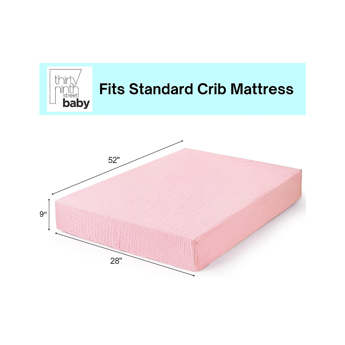 Thirty Ninth Street Baby Extra Soft Muslin Fitted Crib Sheet | 28" x 52"