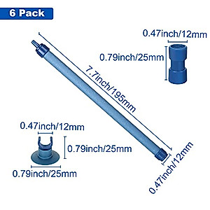 RHBLME Air Stone Bar with Suction Cups, 6-Set, 8 Inch Aquarium Bubble Wall Fish Tank Bubble Bar Tube Bubble Release Diffuser Bar for Fish Tank Aquarium Hydroponics Pump