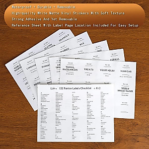 CZZGSM Set of 6 Glass Flour and Sugar jars with 132 Kitchen Pantry Labels - Thicken Large Glass Storage containers with Airtight Bamboo Lid - Glass Rice Canisters for Salt Coffee(100OZ/54OZ/27OZ)