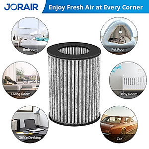 JORAIR True HEPA Replacement Filters Compatible with AM-1A Mini Portable Air Purifier, Hepa Filters for Model AM-1A, 2 Pack