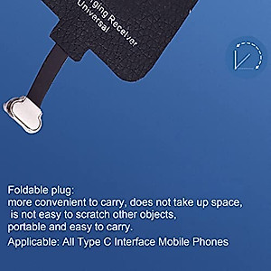 10W Qi Fast Wireless Charging Receiver USB Type C Interface Wireless Charger Receiver Chip for USB C Interface Mobile Phones
