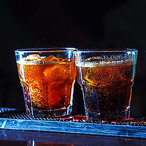 Rock Bar Stackable Beverage Glasses – Set Of 8 Dishwasher Safe Drinking Glasses For Soda, Juice, Milk, Coke, Beer, Spirits – 5oz Durable Tempered Glass Water Tumblers For Daily Use