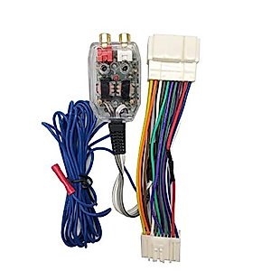 Factory Radio Amplifier Amp Sub Wire Harness + Inline Converter Interface Kit