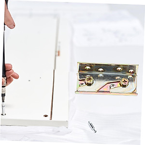 Veemoon 12 Pcs Metal Balusters Metal Corner Brackets Galvanized Raised Bed Wooden Bed Rail Hooks for Wood Bed Decorative Hinge Bed Corner Bed Hinge Mattress Buckle Bed Accessories 4X Large