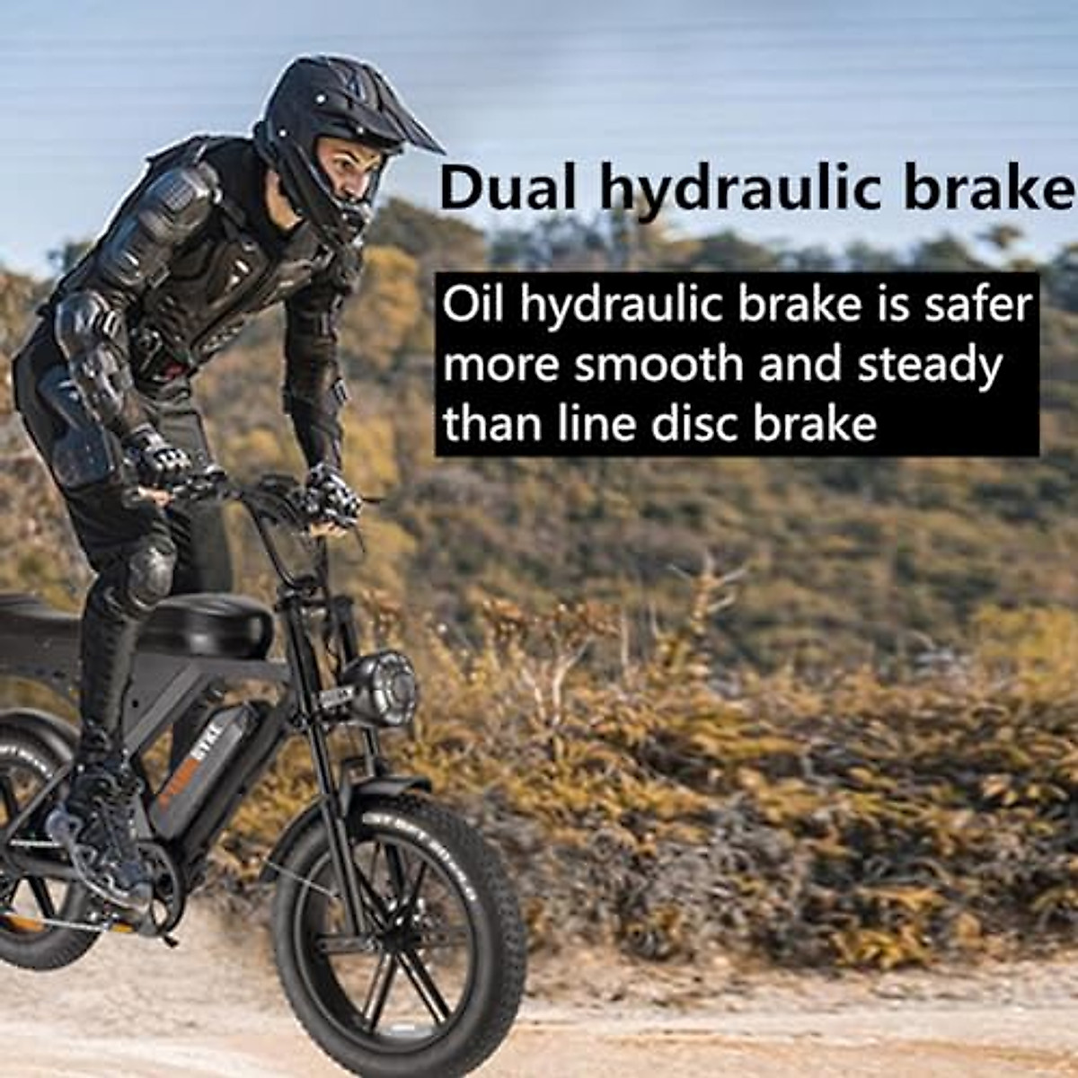 Tamobyke V20 Electric Bike 20 * 4.0 Black Fat Tire, 750W Motor /27-28mph Top Speed Ebike/Removable 48V 15Ah Lithium Battery, Dual Hydraulic Brake,Steering Light Ebike for Adults.