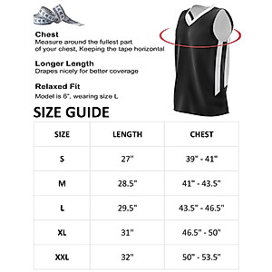 Liberty Imports Reversible Men's Mesh Athletic Basketball Jersey Single for Team Scrimmage (Black/White, Large)