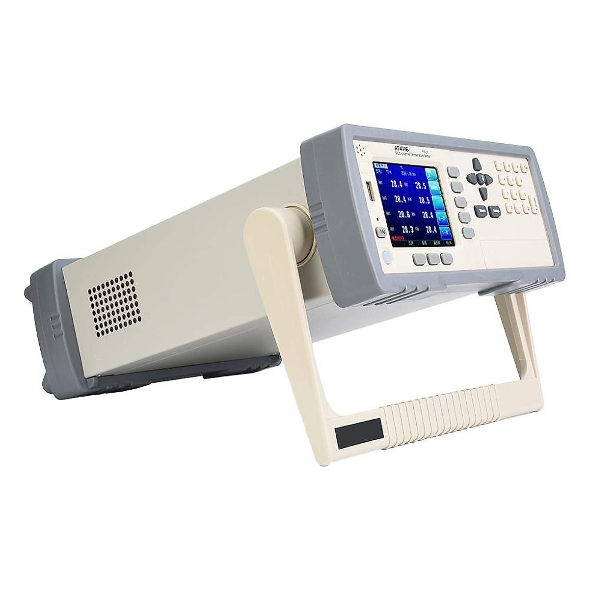 Temperature Recorder, AT4116 Multi Channel Temperature Tester, 16 Channel Professional Temperature Tester Data Logger, with TFT Screen Display, -200℃ -1300℃, USB Port(220v)