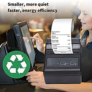753 Bluetooth Receipt Printer,50 to 80mm/s Portable Thermal Pocket Printer,Compact Wireless Mobile Printer Thermal Receipt Printer,Compatible for iOS & Android(US)