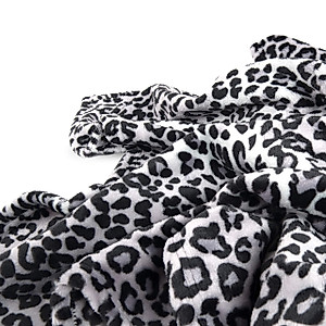 Tadpoles Super Soft Throw Blanket - Snow Leopard Print | 50" x 70" | Made of 100% Ultra-Soft Microdenier Polyester | Ideal as a Throw on a Bed, Sofa or Chair & Blanket for Picnic or Camping