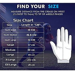 Glorious Traders American Football Gloves, Adult Football Gloves Men & Women's - Ultimate Performance Booster Football Gloves Adult with Super Perfect fit & Sticky Grip. (Blue, Small)