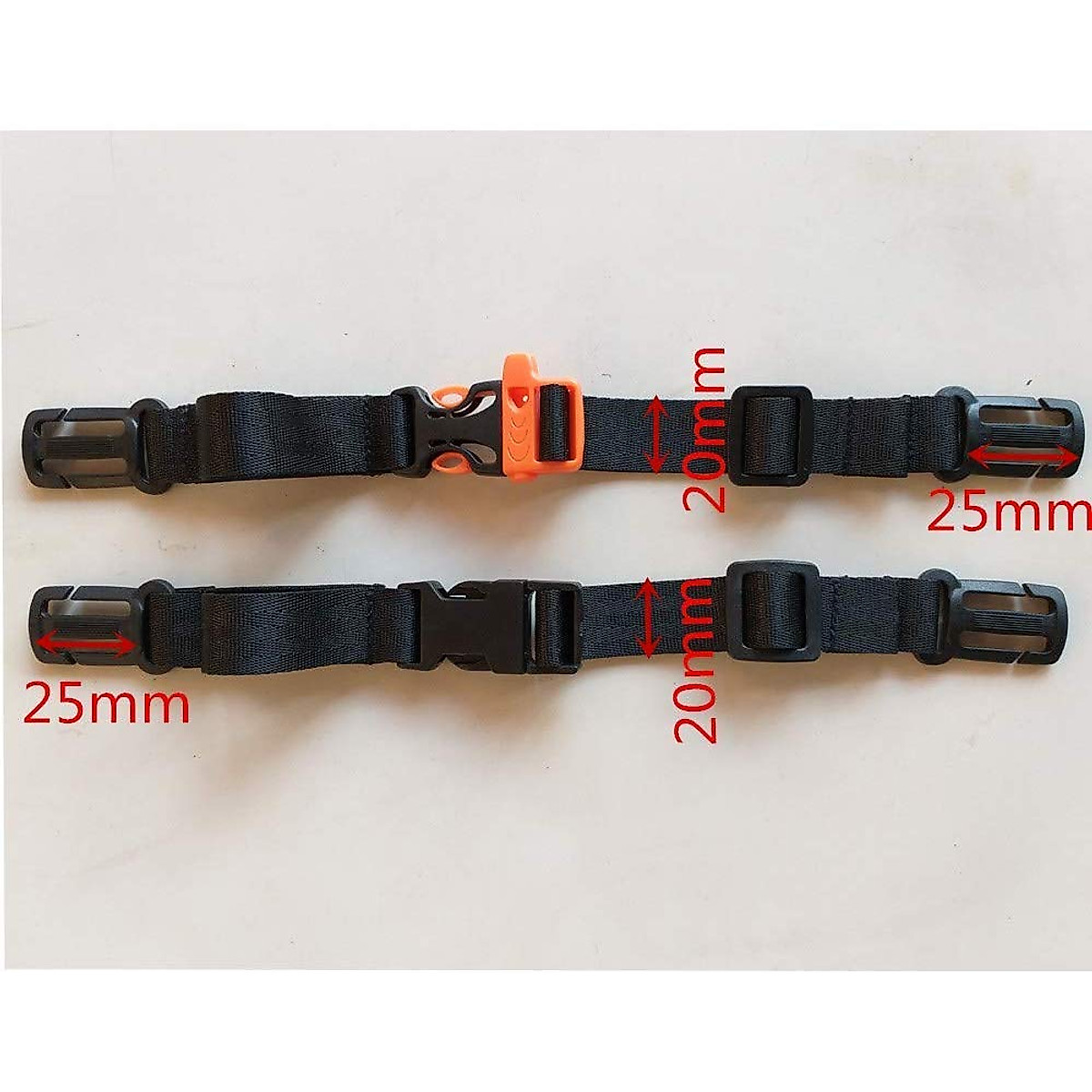 Amlrt 2 Packs Backpack Chest Strap- Nylon -Suitable for Webbing on The Backpack up to 1 in(Pink)