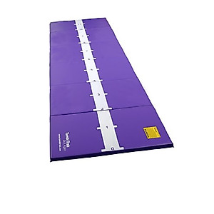 Tumbl Trak Hopscotch Mat, Purple with Hopscotch Squares on One Side and Numbered Line on the Other Side for Long Jump, 3-Feet Width x 12-Feet Length x 1-3/8-Inch Height