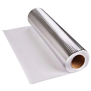 BESTonZON Self-Adhesive Heat Resisting Waterproof Damp-Proof Aluminum Foil Paper Grease-Proof Oil-Proof Leak-Proof Wall Sticker Kitchen Supplies (40cm1m)