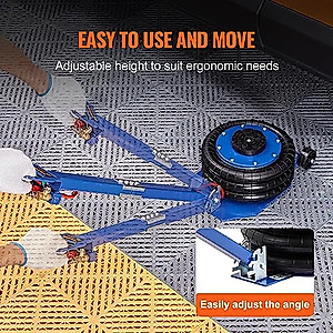 VEVOR Air Jack, 3 Ton/6600 lbs Triple Bag Air Jack, Airbag Jack with Six Steel Pipes, Lift up to 17.7", 3-5 s Fast Lifting Pneumatic Jack, with Adjustable Long Handles for Cars, Garages, Repair (Blue)