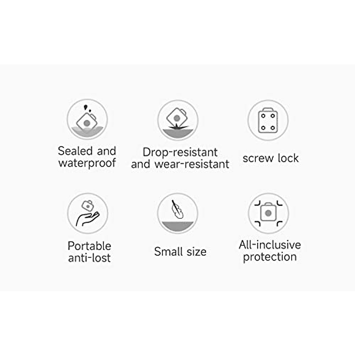 IPX8 Waterproof Airtag Dog Collar Holder (1 Pieces), Apple Airtag Anti Chew and Anti Scratch Hard PC, with Anti Loss Screws, Cat Dog GPS Tracker Anti Loss air tag Cover Holder