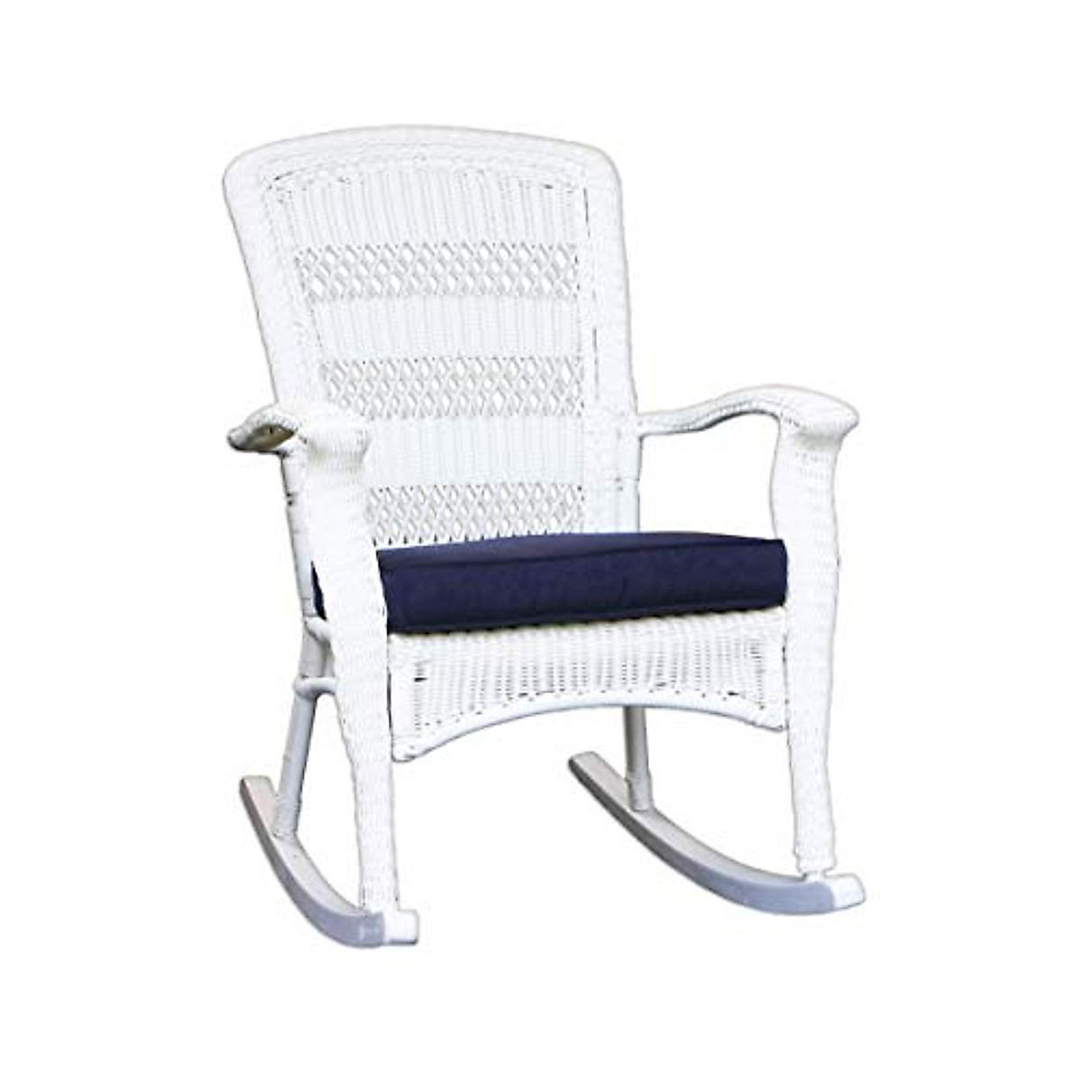 Tortuga Outdoor Portside Plantation Rocking Chair, White Coastal