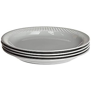Lenox Gray Profile Stoneware 4-Piece Dinner Plate Set, 6.00 LB