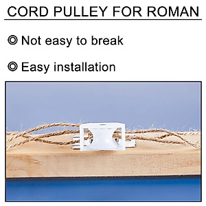 Jetec 4 Pieces Roman Shade Cord Pulley Small Plastic Cord Lock for Roman Pleated and Australian Shades