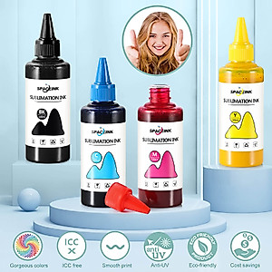 Spaceink Sublimation Ink Refill for Ecotank ET-2850 ET-2800 ET-2803 ET-4800 ET-3850 ET-15000 ET-8550 Workforce WF-2930 WF-2750 WF-7820 WF-3820 WF-2650 WF-3620 WF-2650 WF-3520 WF-7710 C88 Printer Ink