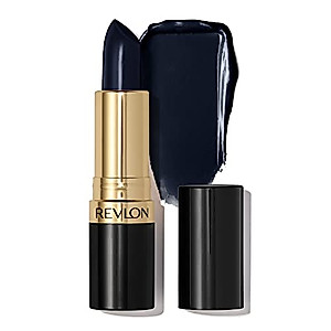REVLON Super Lustrous Lipstick, High Impact Lipcolor with Moisturizing Creamy Formula, Infused with Vitamin E and Avocado Oil in Blue/Black, Midnight Mystery (043)