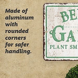 Personalized Vintage Distressed Look Herb Garden Metal Room Sign (8x12 Inches)