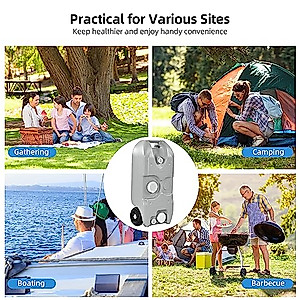 YITAHOME 10.6 Gallon Large Capacity Portable Water Holding Tank with Catching Metal Handle Odorless Tote for Camper with Large Wheels, Filling Port, Hose, Faucet, 2 Handles for Easy Carry & Fast Empty