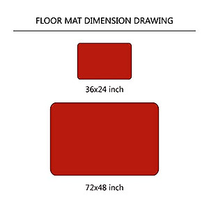 ALAZA Tropical Yellow Lemon Navy Blue Area Soft Non Slip Floor Mat Washable Carpet for Bedroom Living Room 1 Piece 4x6 Feet