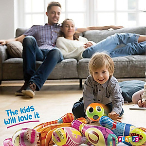 Play22 Kids Bowling Set with Carrying Bag - Colorful 12 Piece Toy Bowling Set - Sturdy Soft Foam Set - Includes 10 Pins and 2 Balls – Childrens Bowling Set & Toddler Bowling Set - Original