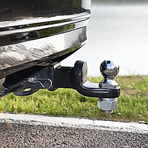 TOPTOW Trailer Hitch Tow Ball Mount Heavy Duty Kit, 1-1/2" Drop, 2" Ball, 10,000 lbs Capacity Class IV, 2" Solid Shank, Fits for 2-in Receiver, 5/8-in Hitch Lock, Hitch Pin adn 2" Hitch Cover Included