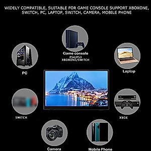 GOWENIC Portable Monitor, IPS Ultra Thin FHD Gaming Monitor, 13.3in 15.6in HDR USB HDMI Computer Display, External Monitor for Laptop Phone Tablet, Freesync Technology (15.6 inch)