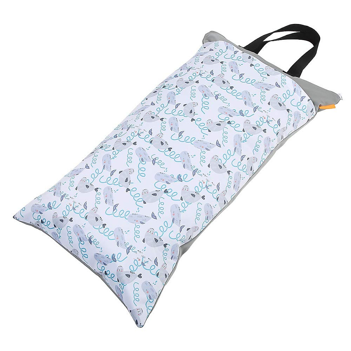 Zerodis Wet Dry Cloth Diaper Bags, Double Zippers and Double Pockets Large Hanging Reusable Wet Pail Bag for Beach Pool Gym Wet Dirty Clothes