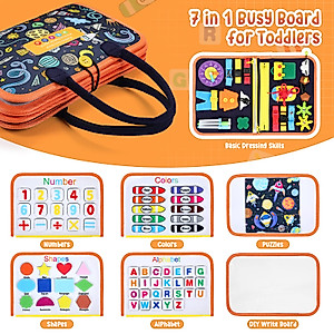 Toddler Busy Board, Montessori Busy Board for Toddlers 3+ Years Old, Sensory Activity Board for Fine Motor Skills, Sensory Board Toys for Toddlers, Educational Preschool Toys for Girls Boys Gift