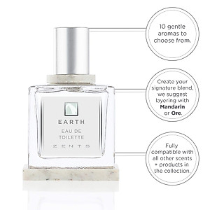 Zents Eau de Parfum (Earth) for Women & Men | Long-Lasting Clean Fragrance with Sandalwood, Fir & Bergamot | Woody & Fresh Scent | 1.69 oz