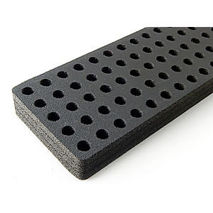 Polar Whale Microcentrifuge Tube Rack Holder for 2ml and 1.5ml Tubes Black Foam Storage Organizer Stand Lab Transport Holds 100 Tubes Fits up to 11mm Diameter