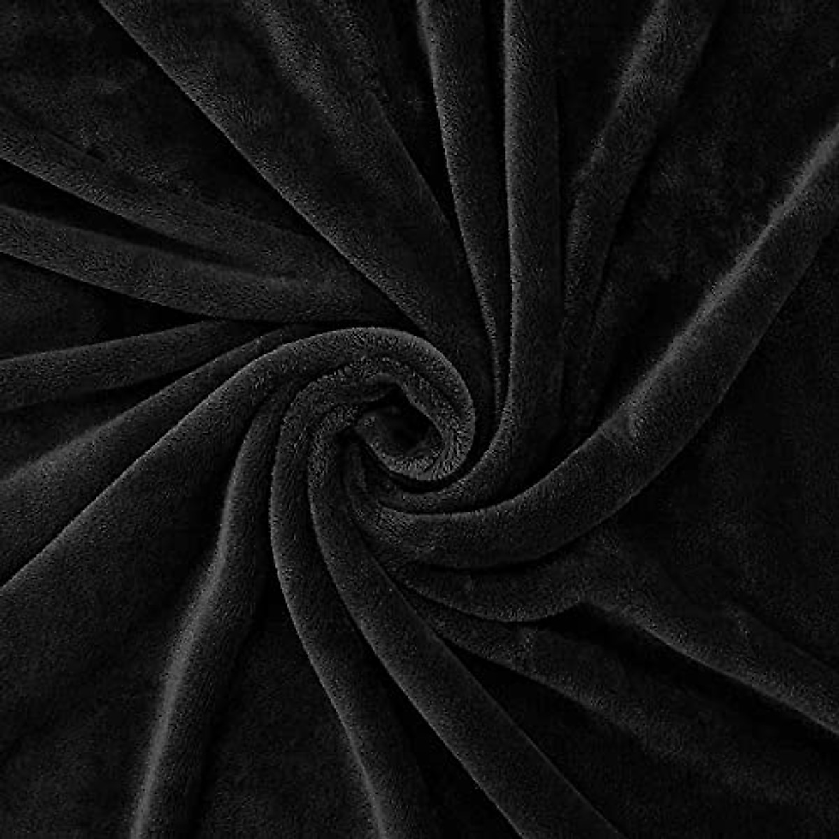 Exclusivo Mezcla Fleece Throw Blanket for Couch, Sofa and Bed, 300GSM Super Soft Blankets and Warm Throws, Cozy, Plush, Lightweight (50x60 inches, Black)