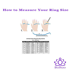 BORUO 925 Sterling Silver Cubic Zirconia Princess Crown Tiara Wedding Cz Band Eternity Ring Size 4