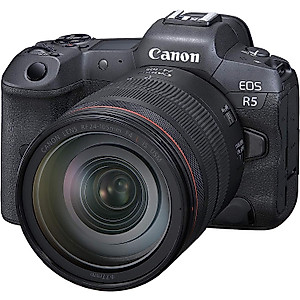 Canon EOS R5 Mirrorless Digital Camera with 24-105mm Lens Bundle Kit with BG-R10 Battery Grip and Advanced Accessories | (4147C013 + 4365C001) | Canon eos r5