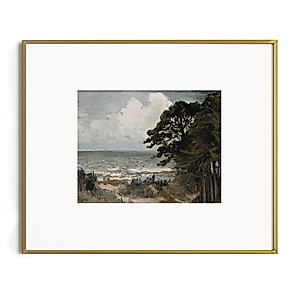 Farmhouse Still Life Picture Living Room - Abstract Coastal Seascape Beach Oil Painting - 11 x 14 Art Print- Rustic Vintage Decor for Bedroom - Art Deco Wall Art for Kitchen - Antique French Poster