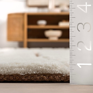 Rugs USA x Arvin Olano Nazco Abstract New Zealand Wool Area Rug, 8x10, Cream