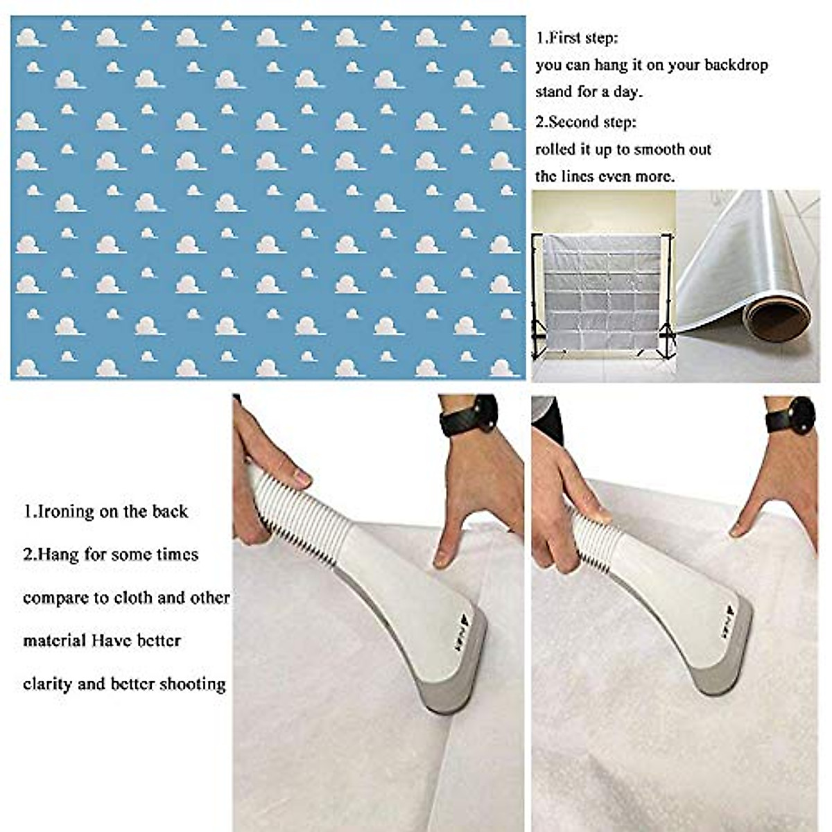 Art Studio 7x5ft It's a Boy Story Themed Birthday Party Photography Backdrops Blue Sky White Clouds Baby Shower Photo Background Kids Hero Photo Booth Studio Props Vinyl