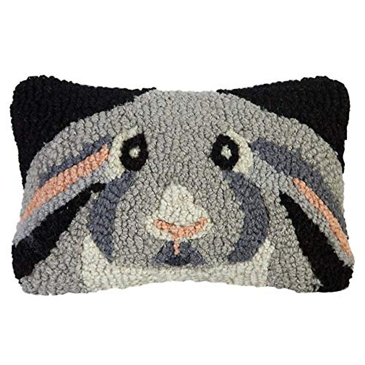Chandler 4 Corners Rabbit 8"x12" Hooked Pillow