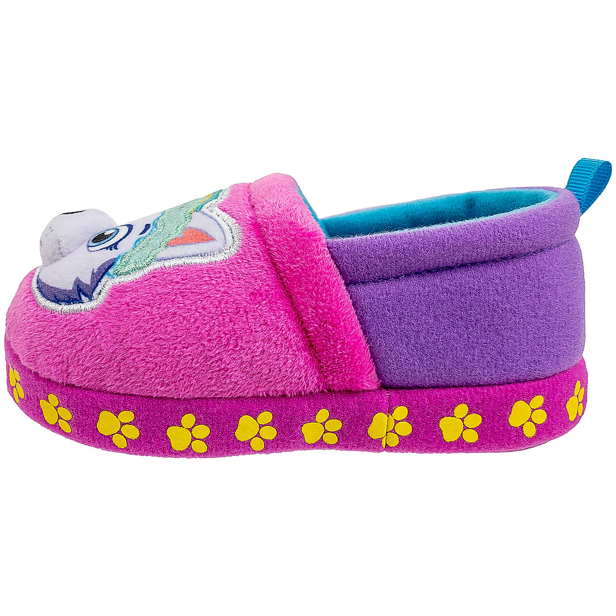 Paw Patrol Girl's Skye and Everest A-Line Plush Slipper, Toddler Size 5/6 to 11/12 (Pink Purple, Numeric_7)