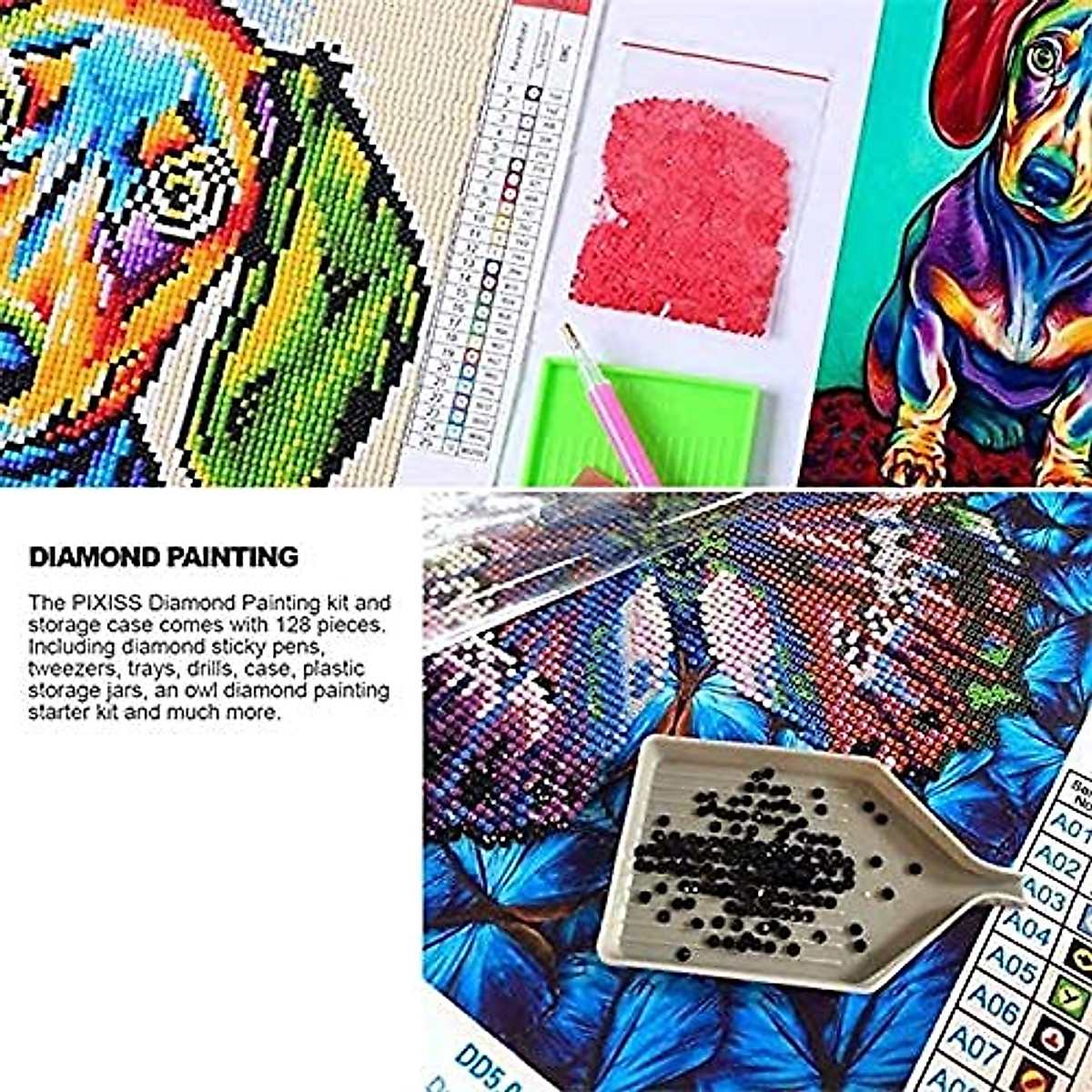 Diamond Painting Storage Containers,60 Slots Diamond Storage Box with Tools,Portable Bead Storage Container,Diamond Painting Accessories kit.