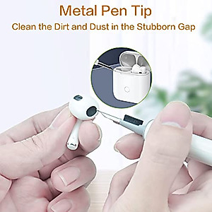 Tresoba Cleaning Pen for Airpods Cleaner Kit Compatible with Airpods Pro 1 2 Wireless Earphones, Airpods Cleaning Tools for Bluetooth Earphones Cleaning Pen (White-2)