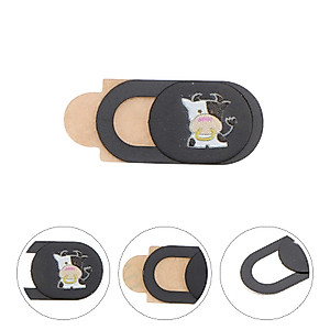 Computer Camera 6Pcs Webcam Cover Slide Cow Ox Pattern Camera Slide Blocker Plastic Laptop Camera Privacy Cover Sticker for Smartphones Computer Tablet Camera Zodiac Computadoras Laptop
