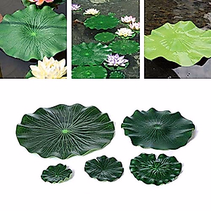 Garneck 10pcs Pool Lotus Leaves Artificial Floating Foam Lotus Leaves Lily Pads Fake Foliage Decoration for Pond Pool Aquarium Fish Artificial Lotus Leaf Tank Foam Lotus Leaves