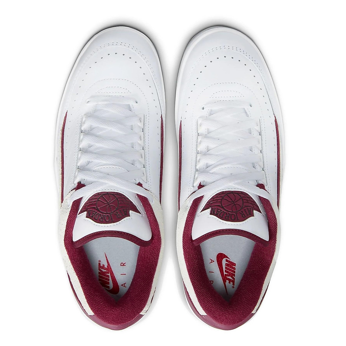 Jordan Men's 2 Retro Low Cherrywood White/Cherrywood Red (DV9956 103) - 10